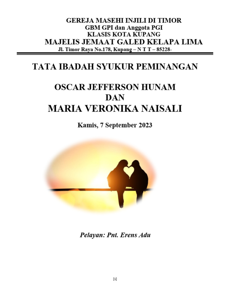 Liturgi Peminangan | PDF