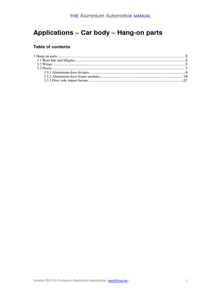 3 Aam Hang-On-Parts | PDF | Trunk (Car) | Motor Vehicle