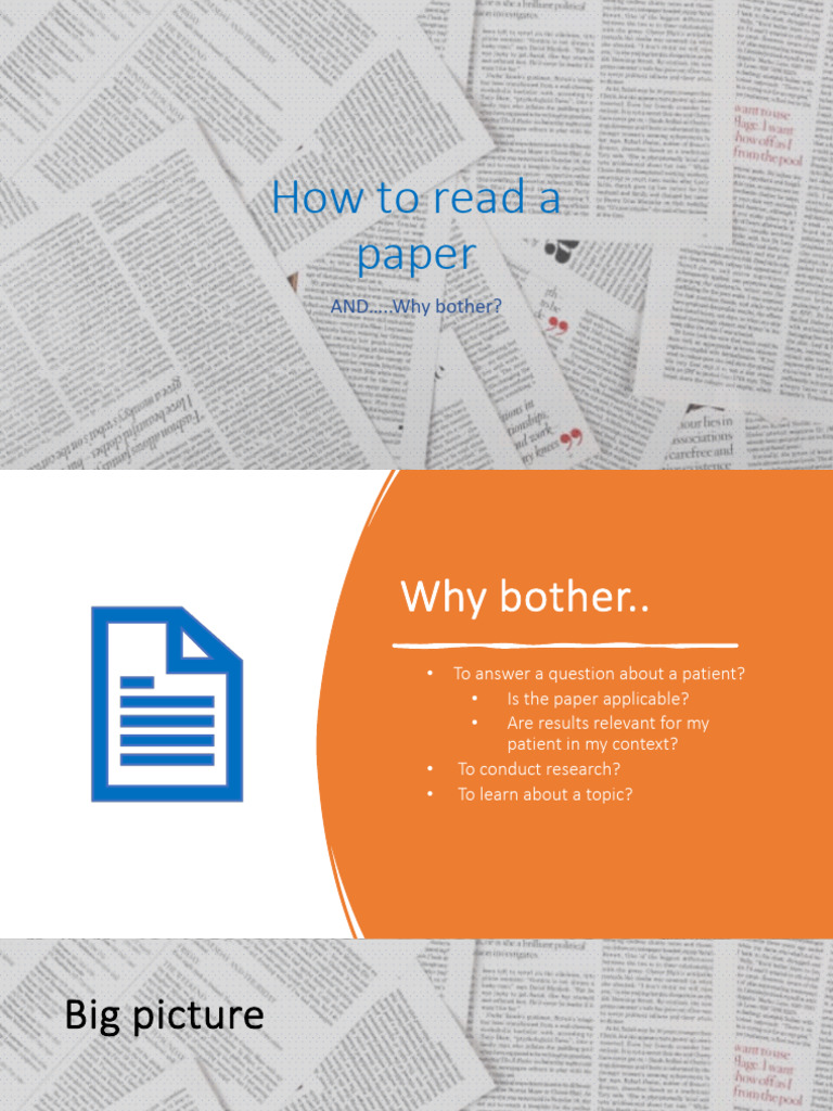 How To Read A Paper | PDF | Cohort Study | Randomized Controlled Trial
