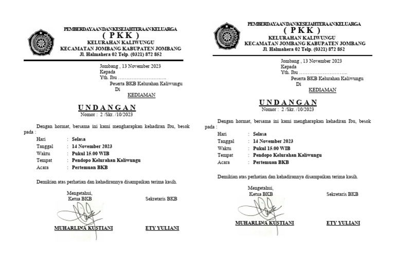 Undangan BKB Edit | PDF