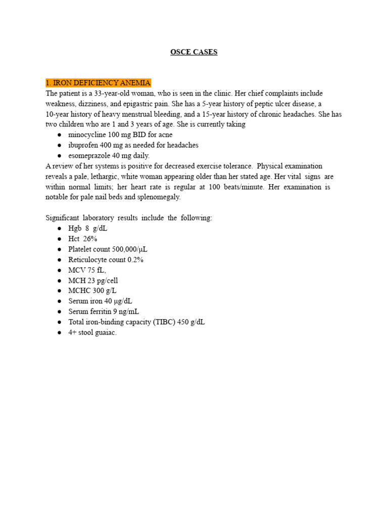 Osce Cases | Download Free PDF | Osteoarthritis | Pain