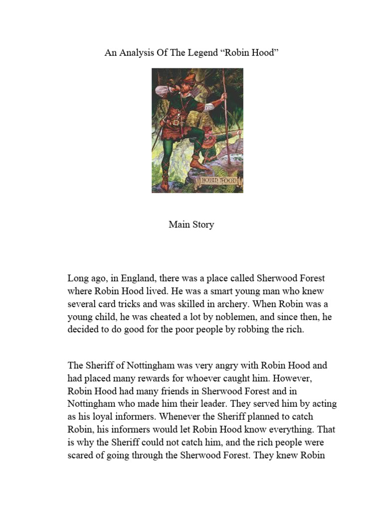 Robin Hood Analysis | PDF | Robin Hood | Archery