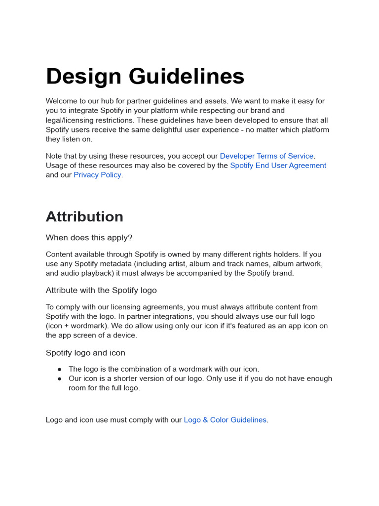 Spotify_DesignGuidelines | PDF | Spotify | Typefaces