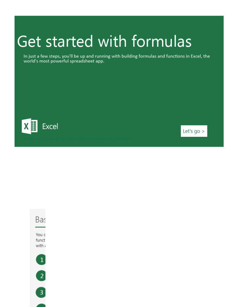Excel Formula Tutorial 1 | PDF