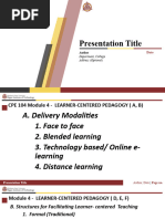 Learner-Centered Pedagogy Overview | PDF | Educational Technology ...