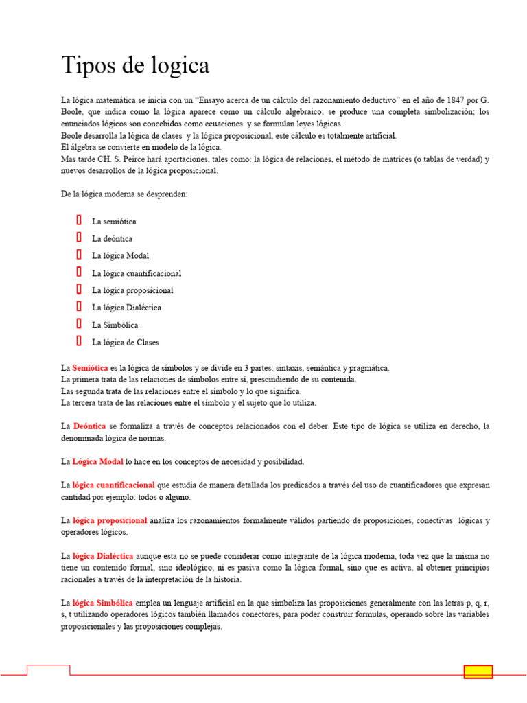 Tipos de Lógica y sus Aplicaciones | PDF | Lógica matemática | Proposición