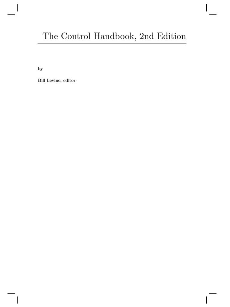 Control Handbook Rotkowitz | PDF | Control Theory | Mathematical ...
