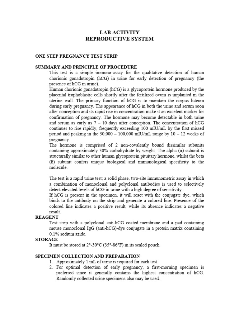 LA RPS Pregnancy Test & Amnion Test | PDF | Human Chorionic ...