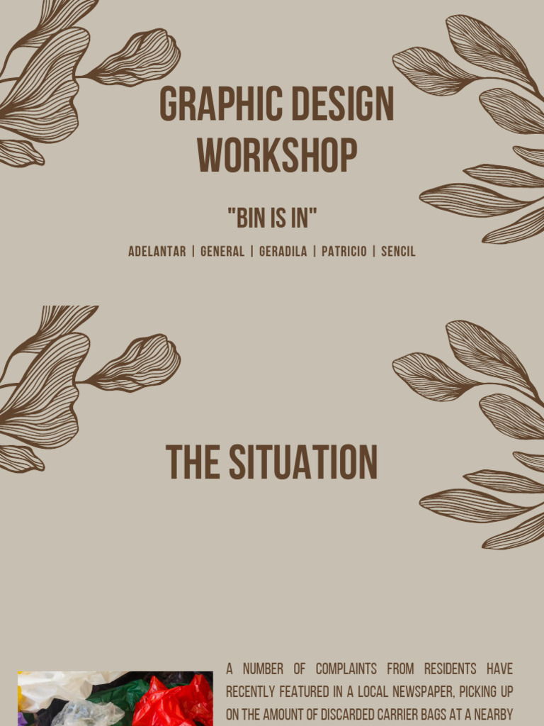 Graphic Design Workshop - Presentation - BFA 3C | PDF | Design | Waste