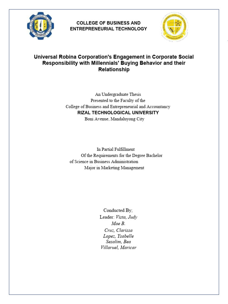Chapter 1 3 Done Finalized | PDF | Corporate Social Responsibility | Survey Methodology