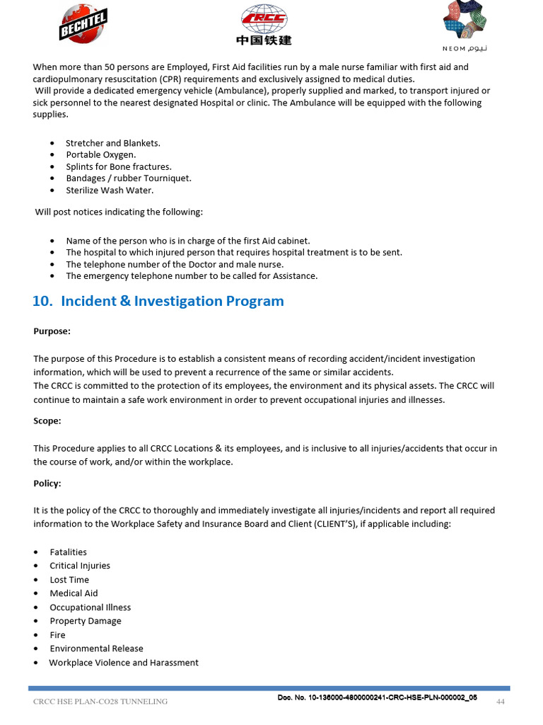 SMS Process For Element 8 | PDF | First Aid | Occupational Safety And ...