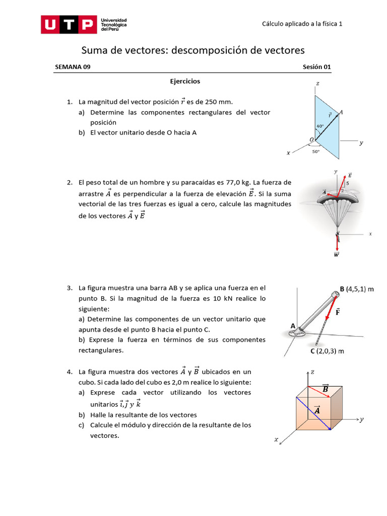 Ejercicios Vector Resultante | PDF | Vector Euclidiano | Cantidades fisicas