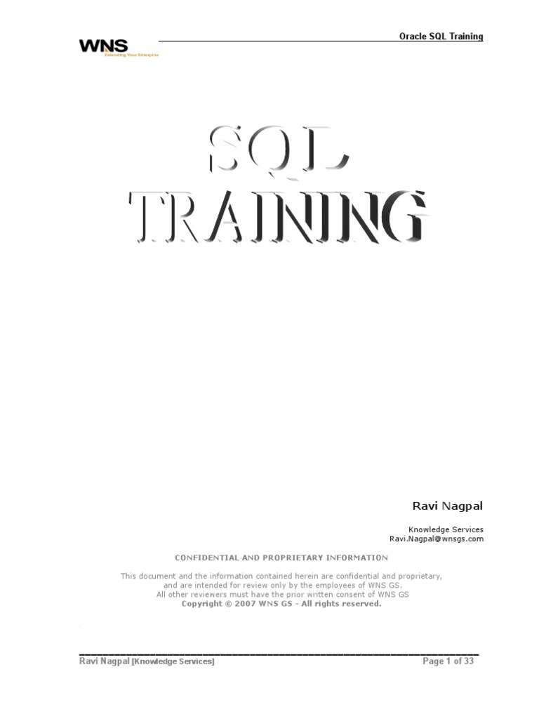 SQL Tutorial | PDF | Database Index | Sql