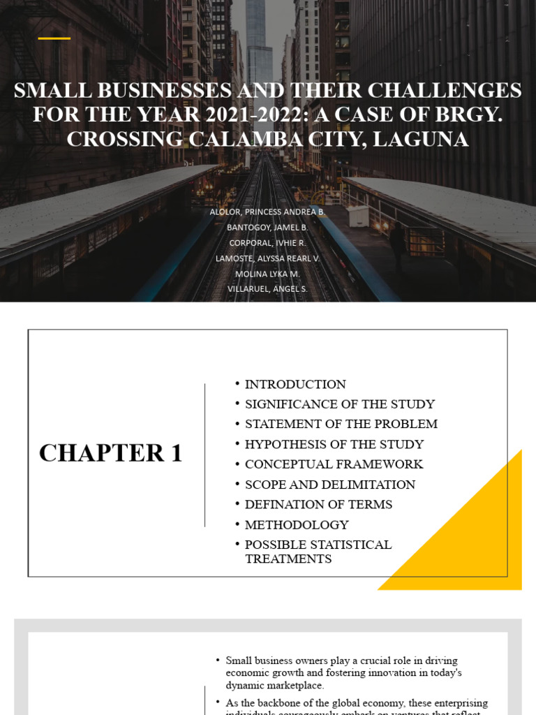 Small Business Challenges in Calamba 2021 | PDF | Customer | Small And ...