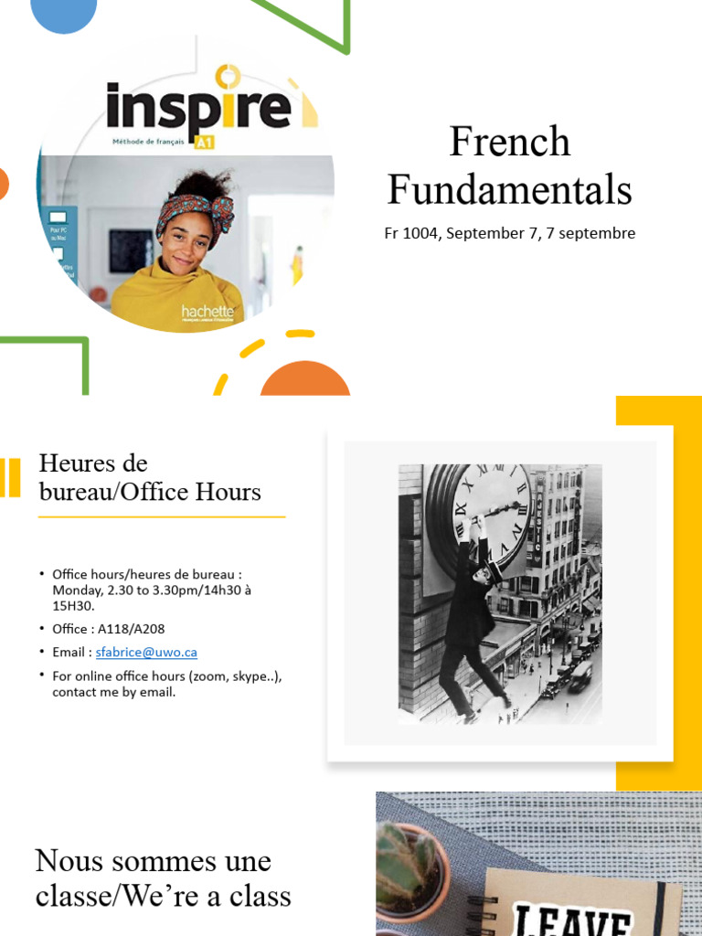 French Fundamentals Presentation | PDF | Quiz | Human Communication