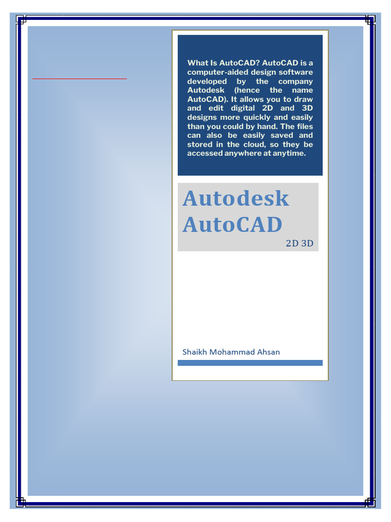 AUTOCAD Project File For The Dip Student | PDF | Keyboard Shortcut ...