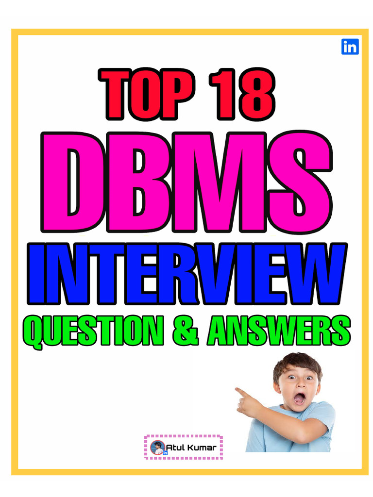 Top 18 DBMS Interview Q&a | PDF