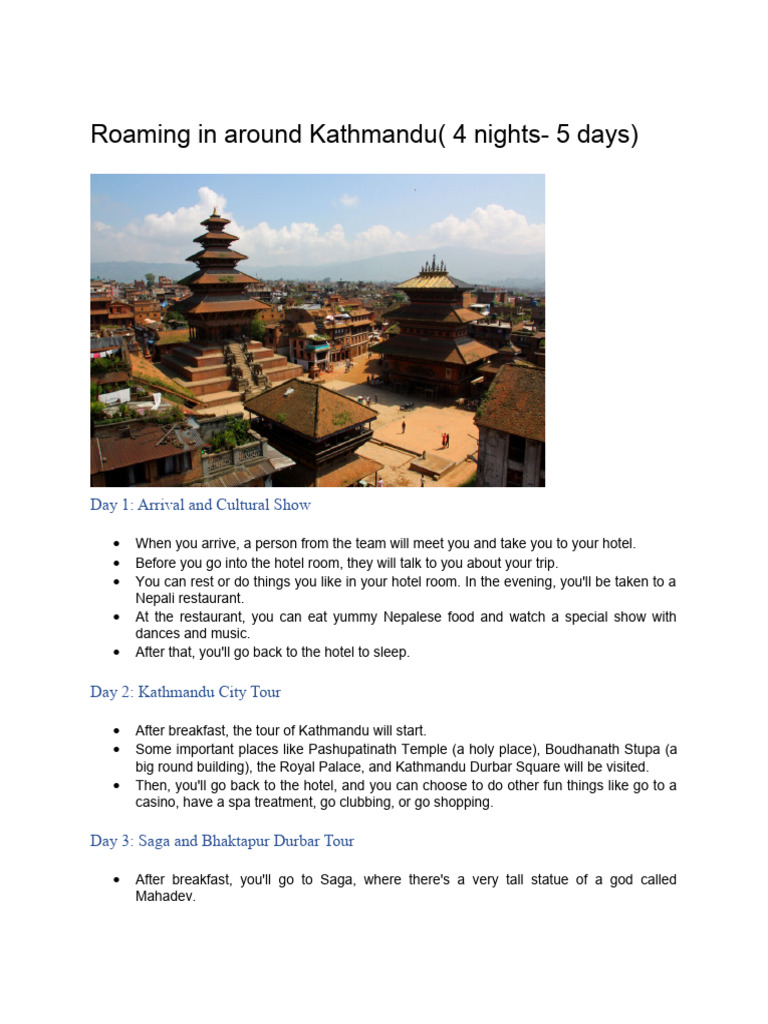 Roaming Around Kathmandu | PDF | Kathmandu | Service Industries