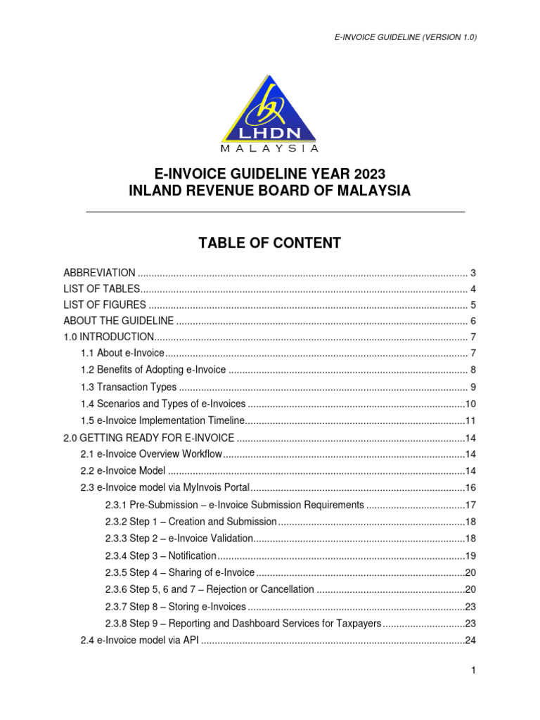 Irbm e Invoice Guideline Version 10 | PDF | Json | Xml