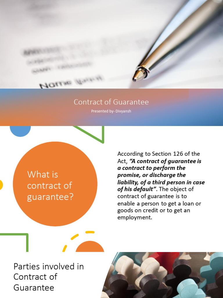 Contract of Guarantee | PDF | Guarantee | Private Law