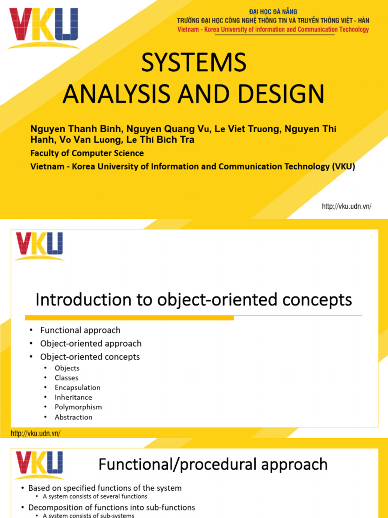 SAD - Ch1 - Introduction To Object-Oriented Concepts | PDF ...