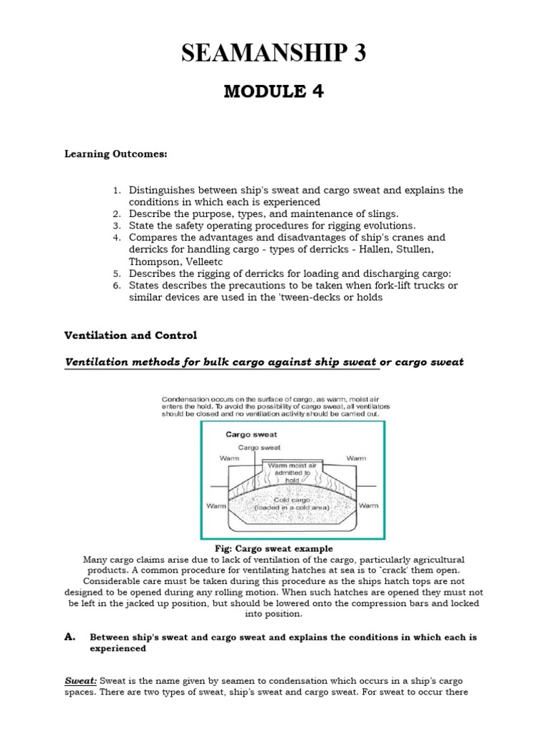 Seamanship 3 Module 4 | PDF | Manufactured Goods