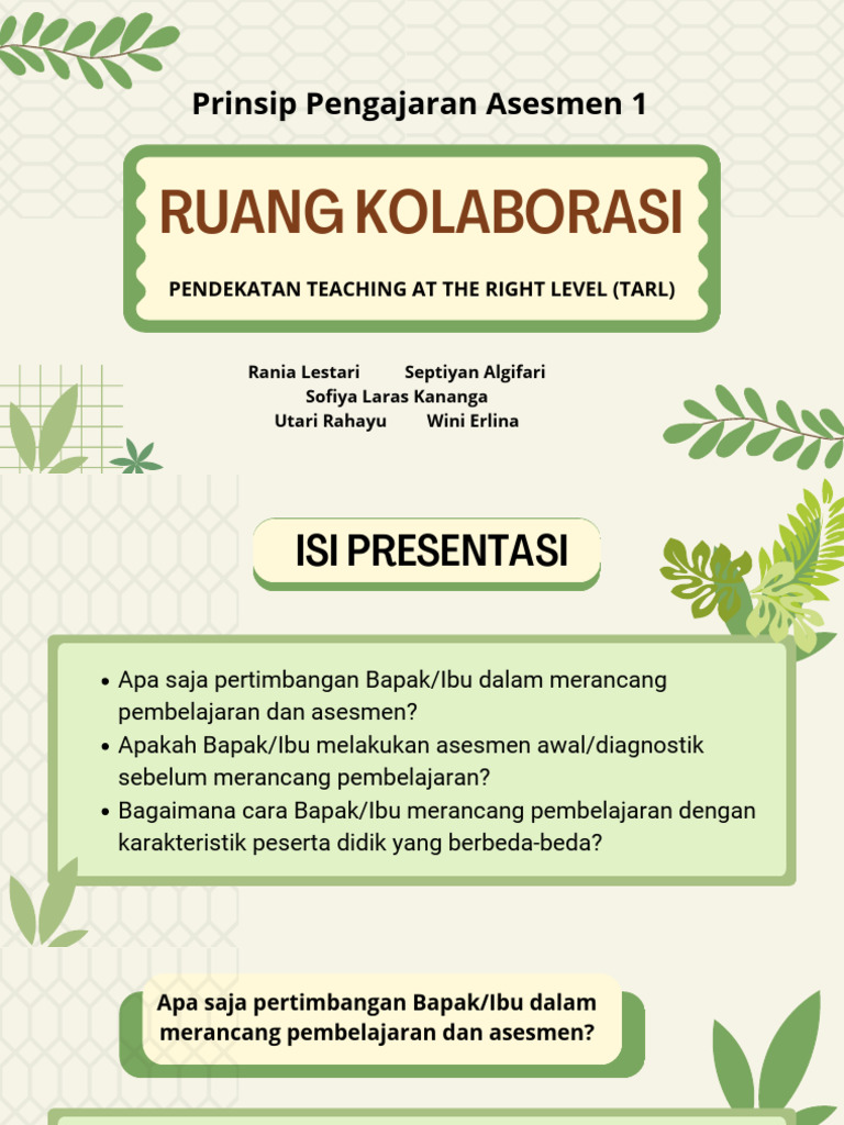 Asesmen 1 - Ruang Kolaborasi - T3 | PDF | Karier & Perkembangan