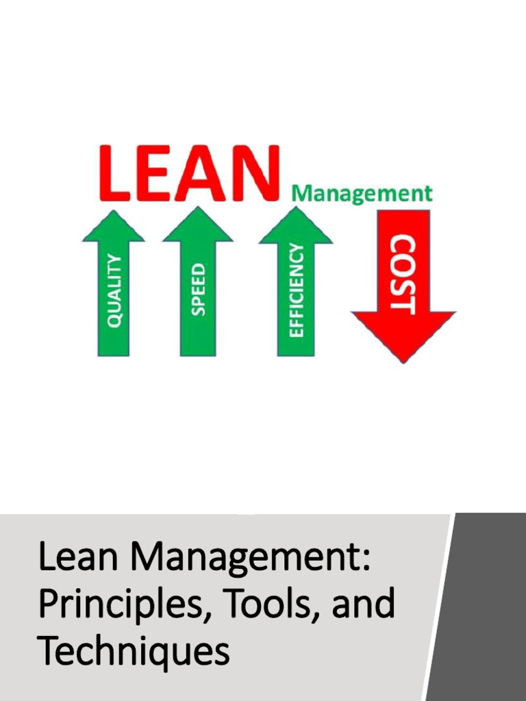 Lean Management Principles and Tools | PDF | Lean Manufacturing ...