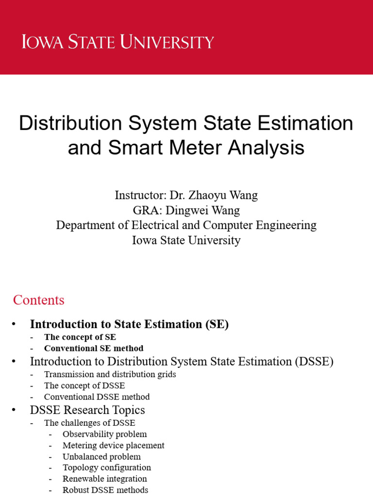 State Estimation in Distribution System | PDF | Electric Power Transmission | Electrical Grid