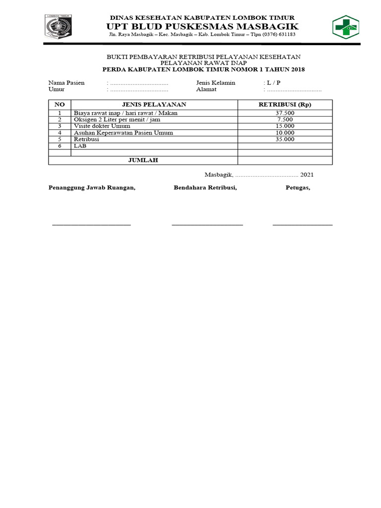 Kwitansi Rawat Inap | PDF