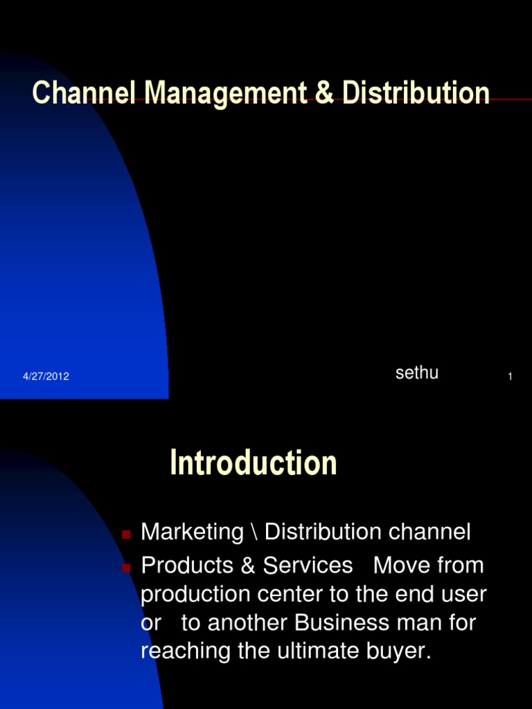 Channel Management & Distribution Strategies | PDF