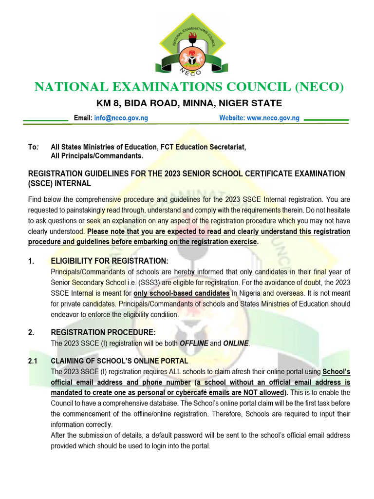 2023 SSCE Internal Registration Guide | PDF | Online And Offline ...