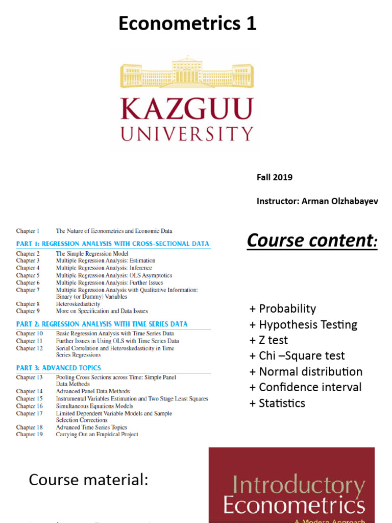 Chapter 1 Intro | PDF | Econometrics | Statistics Chapter 1 Intro | PDF | Econometrics | Statistics