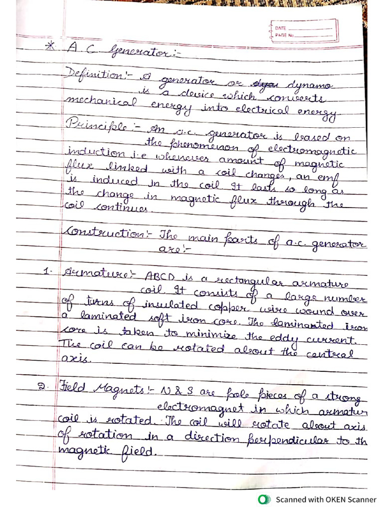 Ac Generator Notes | PDF