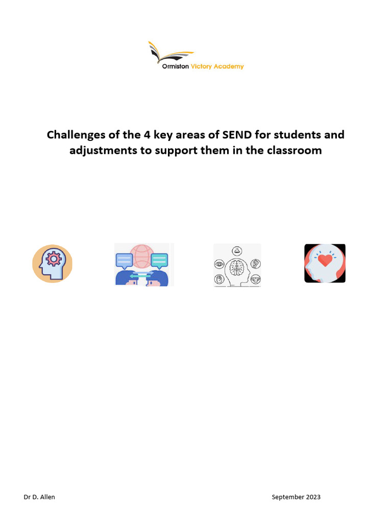 Challenges of The 4 Key Areas of SEND For Students and Strategies To ...