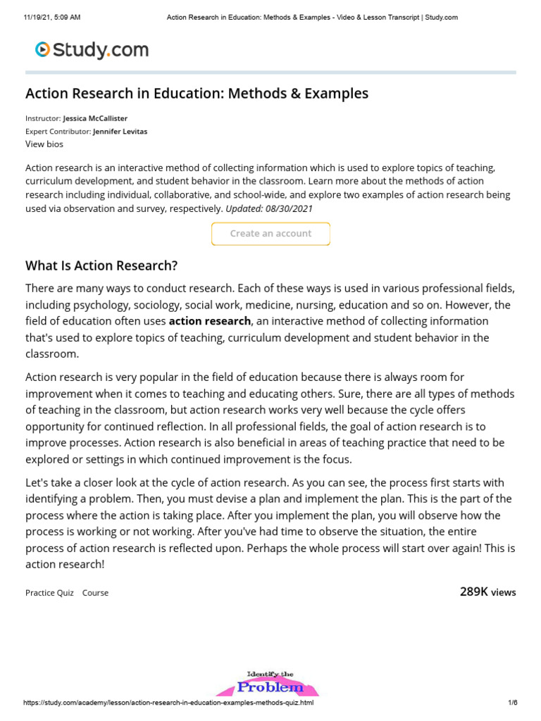 Action Research in Education - Methods & Examples - Video & Lesson ...