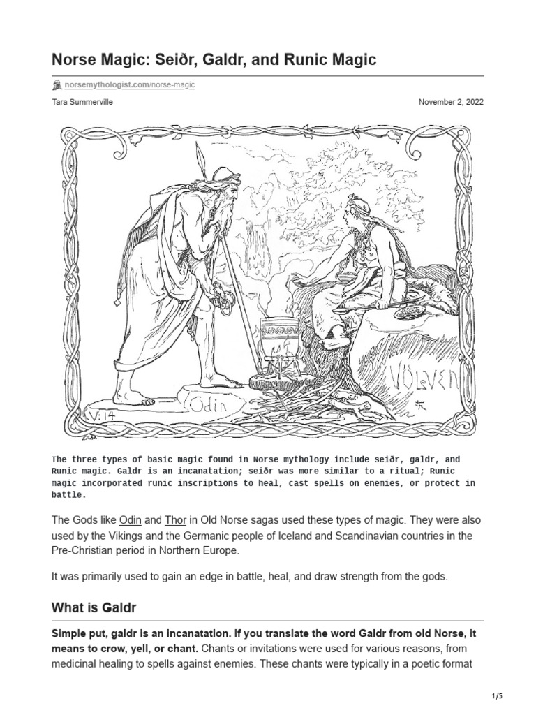 Norse Magic Seiðr Galdr and Runic Magic | Download Free PDF | Norse ...