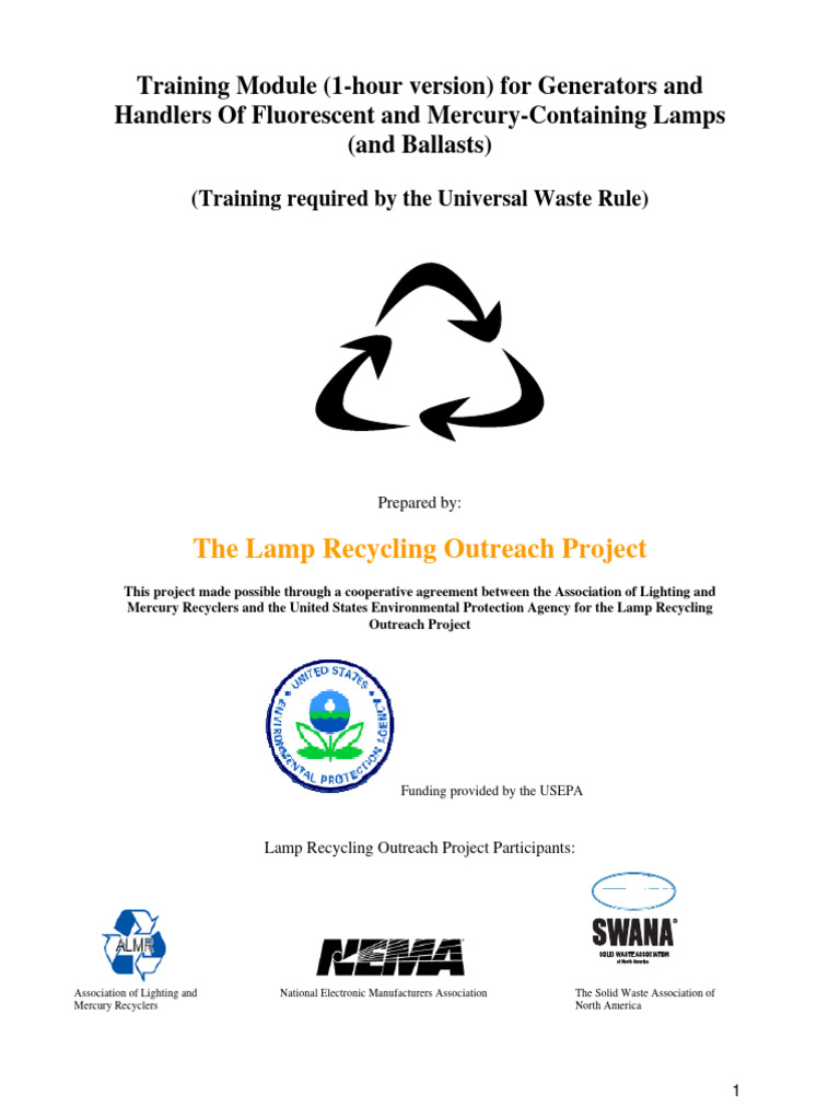 Busted Flourescent Bulb Label | PDF | Waste | Hazardous Waste
