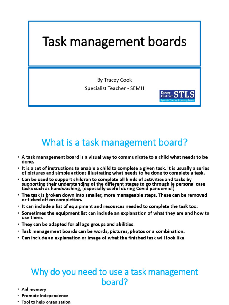 Task Management Boards Powerpoint | PDF | Learning | Cognitive Psychology