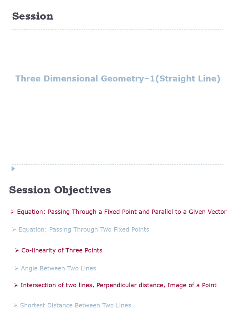 3D Geometry: Lines and Equations | PDF | Line (Geometry) | Equations
