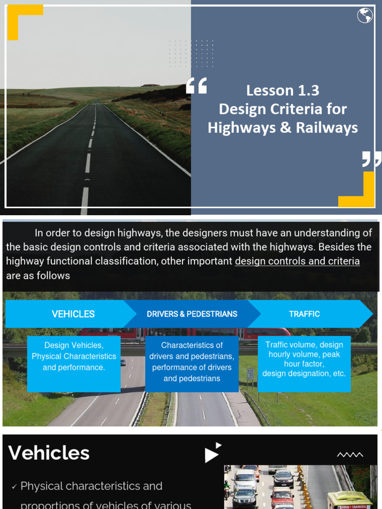 Design and Criteria | PDF | Traffic | Highway