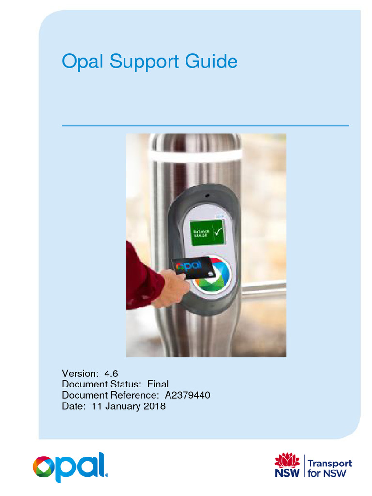 Opal Support Guide v4.6 | PDF | Transport | Service Industries