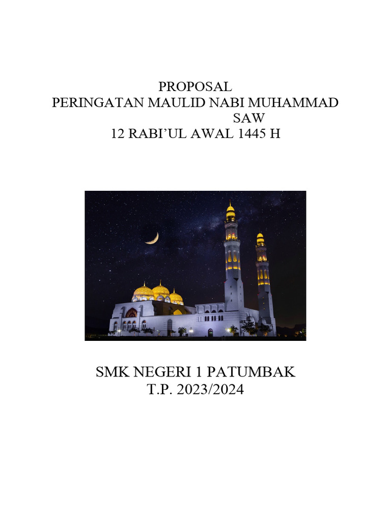 Proposal Kegiatan Maulid Nabi | PDF