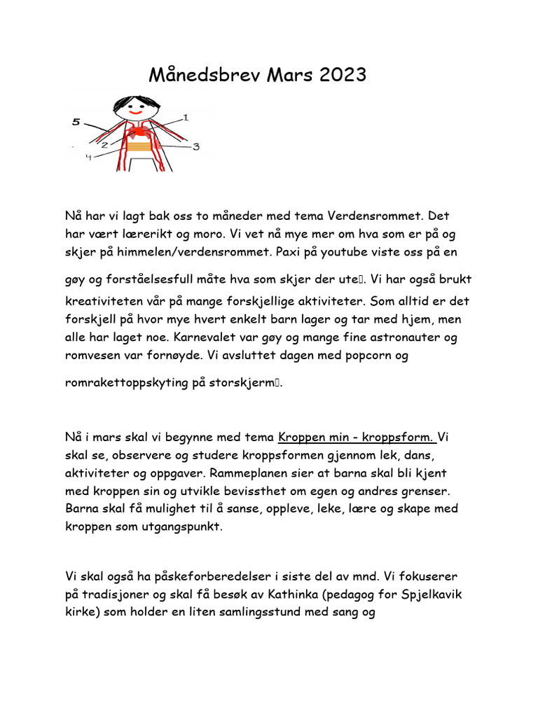 Månedsbrev mars | PDF