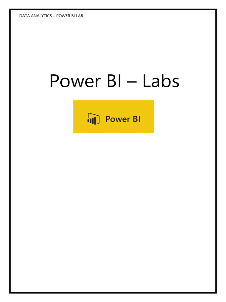 Power BI Lab Manual for Data Analytics | PDF | Table (Database ...