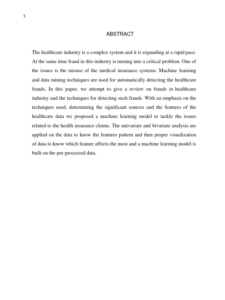 Predicting Health Insurance Claim Frauds Using Machine Learning | PDF ...