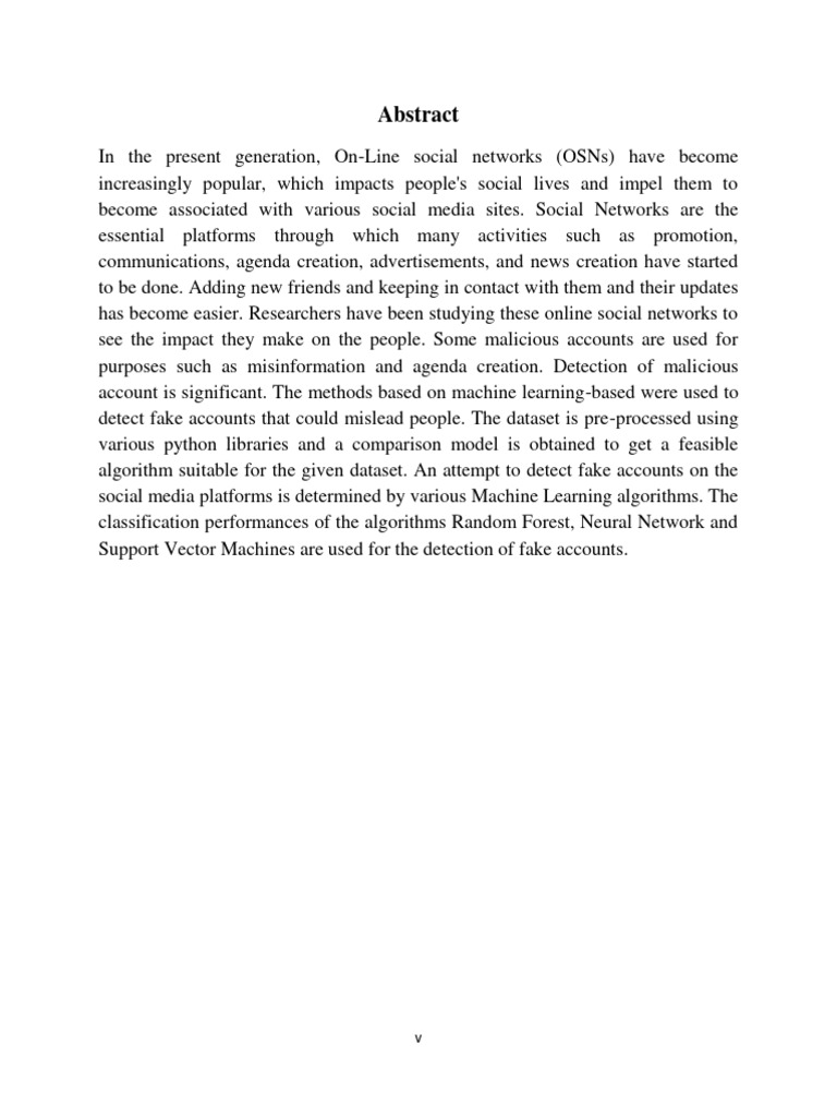 A Comparative Study On Fake Profile Identification Using Different ...