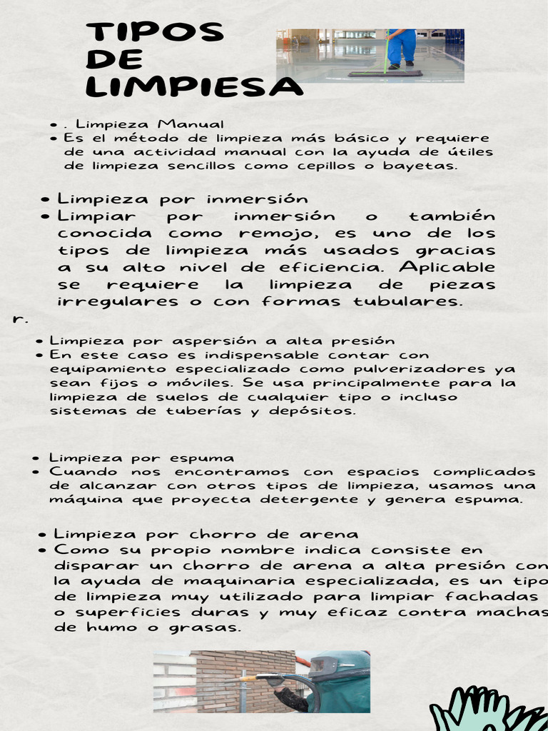 DESINFECCIÓN (Tipos de Limpieza) | PDF