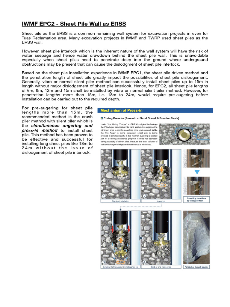 Sheet Pile Interlock Dislodement Issue | PDF