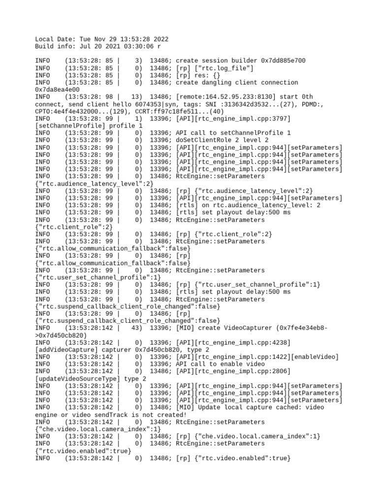 Sdklog | PDF | Information And Communications Technology | Videotelephony